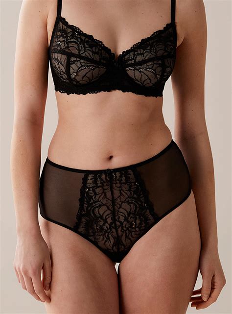 Tulle And Lace High Waist Hipster Miiyu Shop High Waist Panties