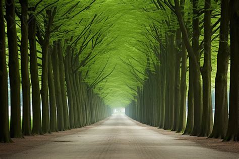 길을 따라 늘어선 나무와 풀 가로수 가을 관광지 배경 일러스트 및 사진 무료 다운로드 Pngtree