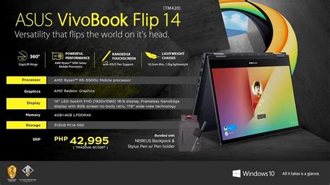 Asus Vivobook Flip Series Lands In Ph Price Starts At Only Php