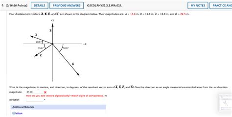 Solved Four Displacement Vectors Vec A Vec B Vec C And Chegg