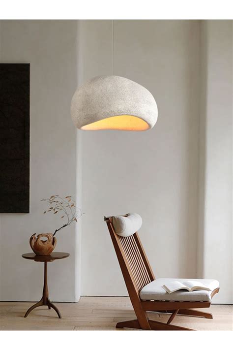 Led Projem Kaya Beton Tekli Sarkıt Avize Beton E27 Modern Avize 40cm