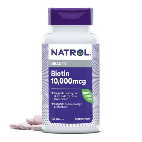 Suplemento Natrol Beauty Biotina De 10000 Mcg Para Cabello 200