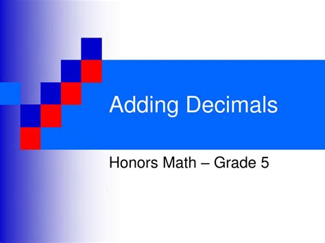 Ppt Adding Decimals Powerpoint Presentation Free Download Id2698088