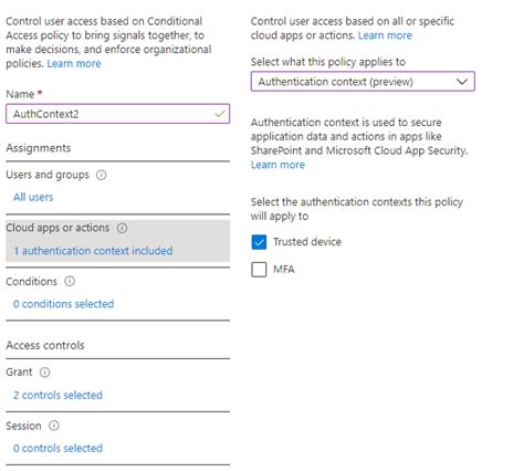 Deep Diver Azure Ad Conditional Access Authentication Context Setup
