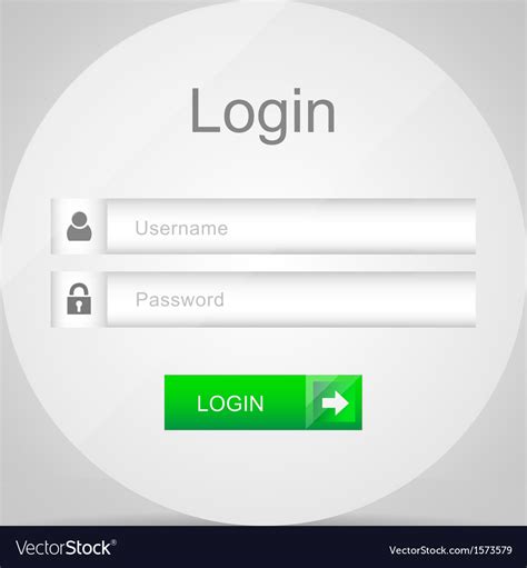 Login Interface Username And Password Royalty Free Vector