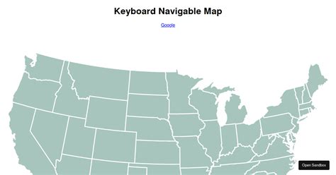 Demo Keyboard Navigable Map Codesandbox