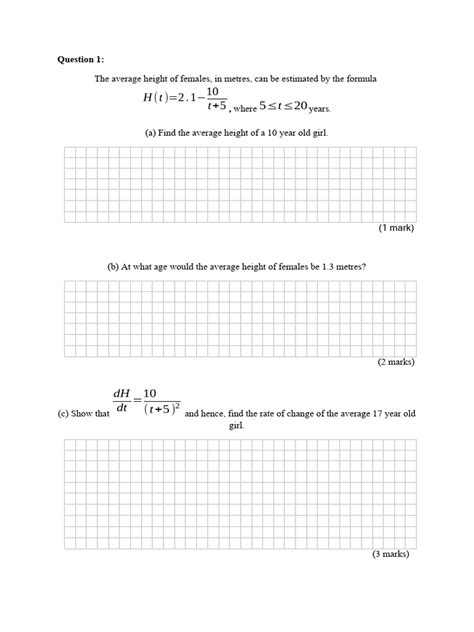Formative Questions On Differentiation Methods Pdf Derivative Tangent