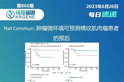 Nat Commun 肿瘤微环境可预测横纹肌肉瘤患者的预后 阔然基因 阔然生物