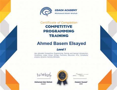 Im Pleased To Share That I Have Completed Problem Solving Training With Coach Academy Eg Ive