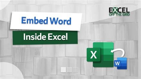 5 Quick Ways To Embed A Word Document In Excel