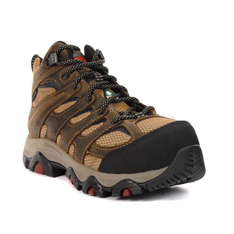 Merrell Womens Moab Vertex 2 Mid Otter Csa Carbon Fiber Toe Work Boots
