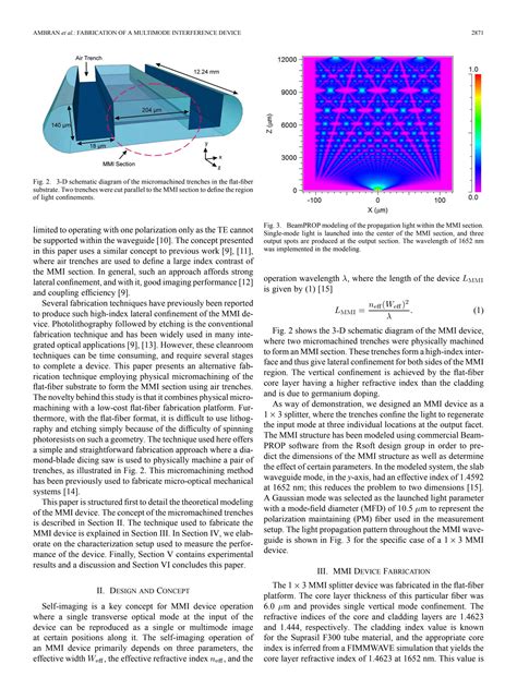 Solution 2012 54 Fabrication Of A Multimode Interference Device In A Low Loss Flat Fiber