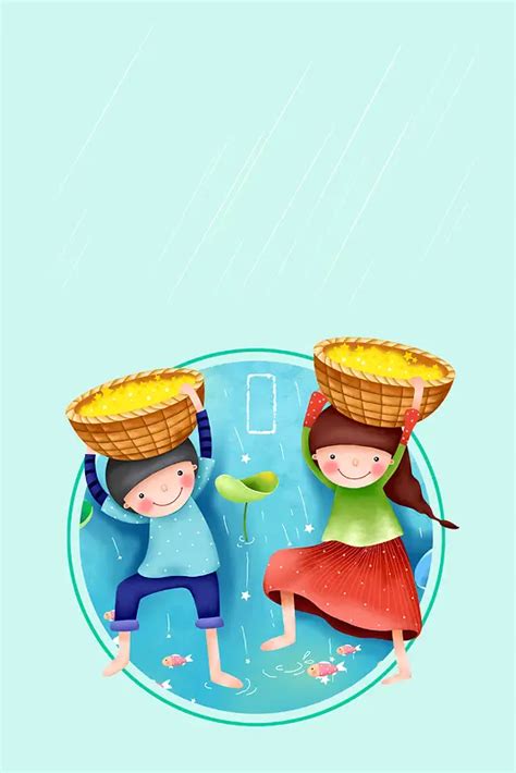 小清新中国传统24节气谷雨海报背景素材背景图片素材下载 图片编号yanexpab 免抠素材网