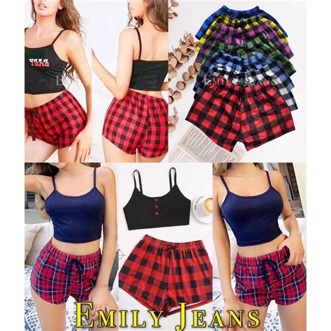 Emily Inspired Plaid Booty Shorts Bestseller Shopee Philippines