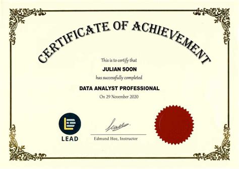 Data Analyst Professional Training Course Lead