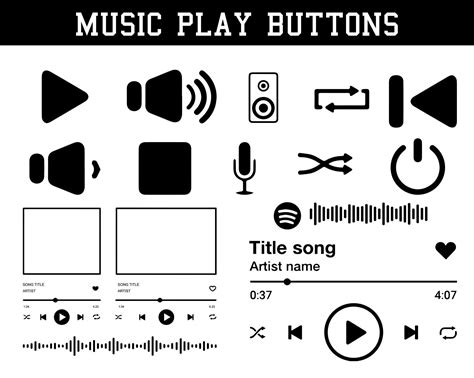 Play Pause Decal Buttons Player Buttons Svg Spotify Playlist Symbols