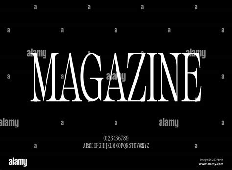Minimalist Elegant Tall Serif Typeface Display Font Vector Luxury Magazine Typography Style