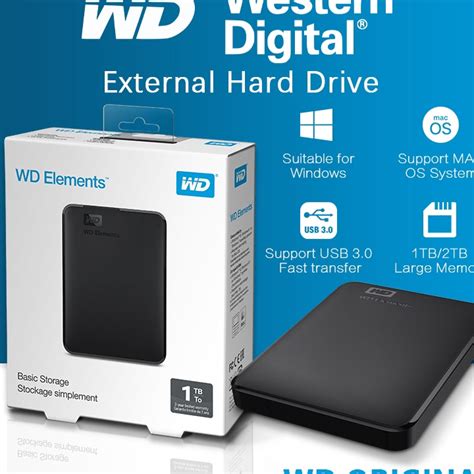 Jual Hardisk Eksternal Wd Elements 1tb 2tb External Hard Drive Disk Usb 3 Poe Encryption Hdd Hd