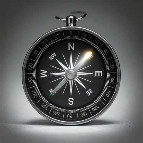 Classic Compass Pointing To A Bright Future Stock Illustration