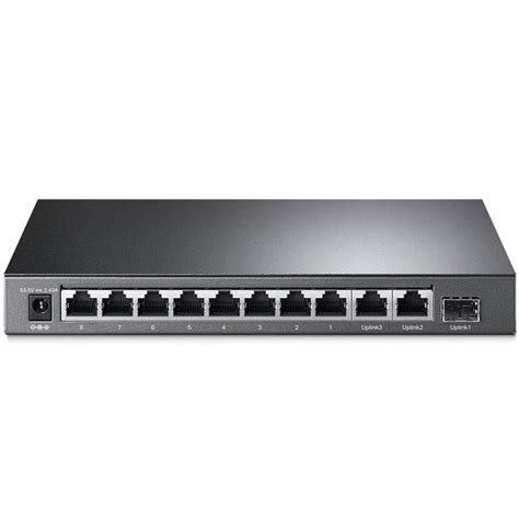 Tp Link Tl Sl1311mp 8 Port 10 100 Mbps 3 Port Gigabit Desktop Switch With 8 Port Poe