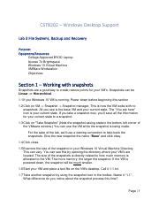 Lab3 CST8202 WDS 1 Pdf CST8202 Windows Desktop Support Lab 3 File