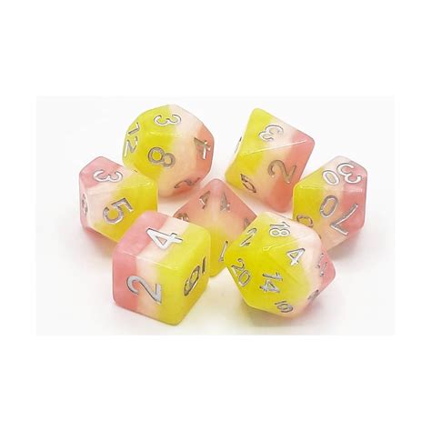Old School Dice And Accessories Poly Set Lemonade Stand Wsilver 7 New