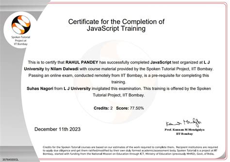 Completed Javascript Test At Lj University Rahul Pandey Posted On The