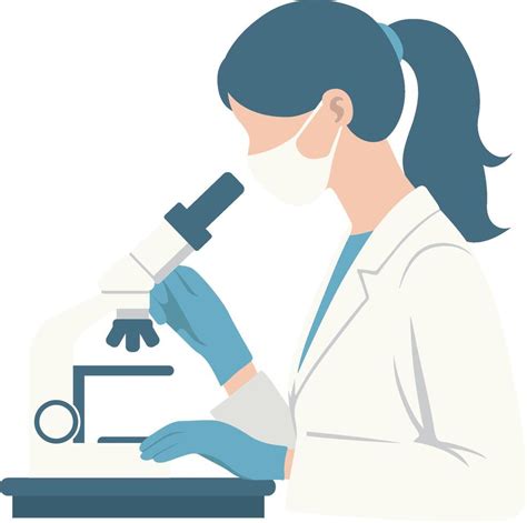Female Scientist Using Microscope 54808958 Vector Art At Vecteezy