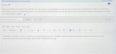 Solved I Am Struggling To Find Two More Examples Of Arrays