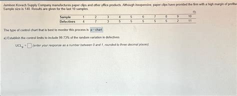 Solved Jamison Kovach Supply Company Manufactures Paper