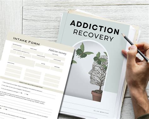 Addiction Recovery Workbook And Intake Form For Substance Use Treatment
