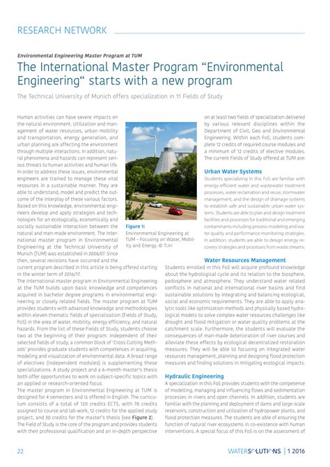 Pdf The International Master Program Environmental Engineering