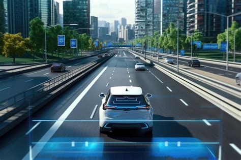 Premium Ai Image Autonomous Self Driven Car Technology