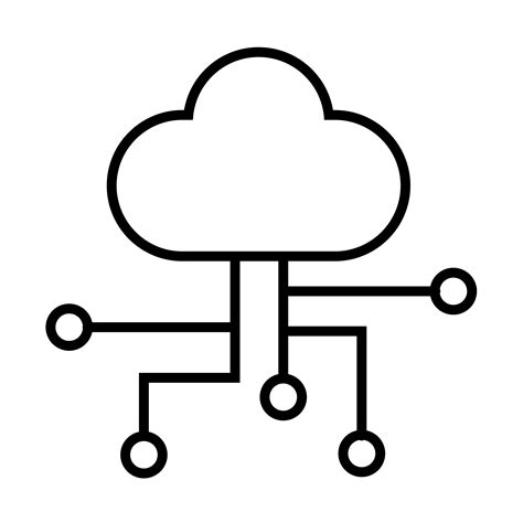 Cloud Computing Line Style Icon 2577071 Vector Art At Vecteezy