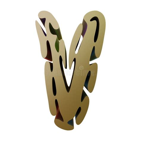 3d rendered illustrationdividual design letter custom art font