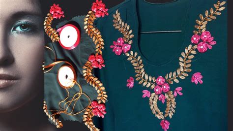 طریقه دیزاین یخن زنانه Diy Easy Fabric Flowers For Dresses And