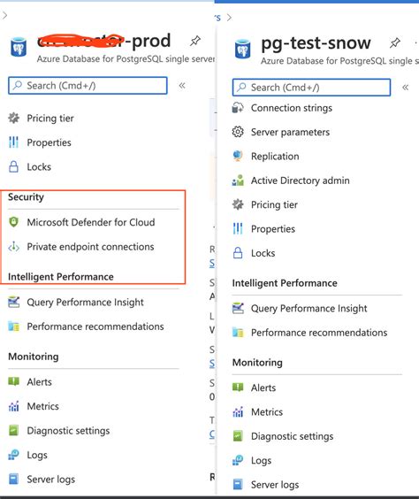 Security Blade Is Missing Under Postgres Sql Microsoft Qanda