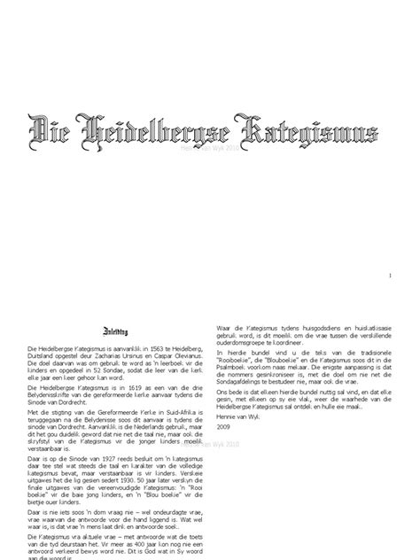 Heidelbergse Kategismus Pdf