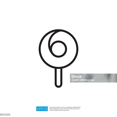 간단한 개요 아이콘 달콤한 간식 또는 사탕을 나타내는 나선형 디자인의 롤리팝 아이콘 귀여운에 대한 스톡 벡터 아트 및 기타 이미지 귀여운 나선형 놀이 Istock