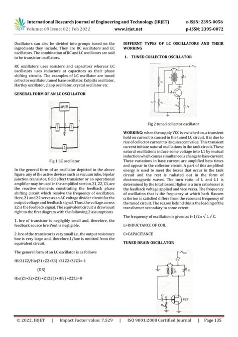 Dynamics Of An Oscillator For Sinusoidal Input Pdf