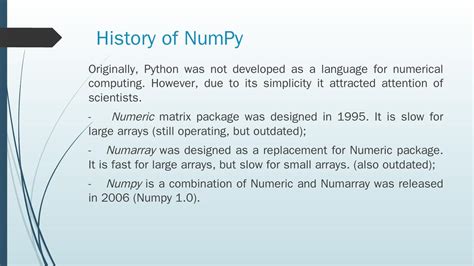 Numpy Scipy Mpi4py