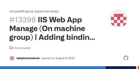 Iis Web App Manage On Machine Group Adding Bindings Should Be A Graceful Operation · Issue