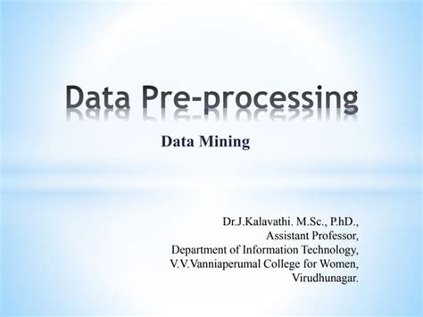 Data Pre Processing Ppt