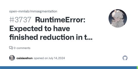 Runtimeerror Expected To Have Finished Reduction In The Prior Iteration Before Starting A New