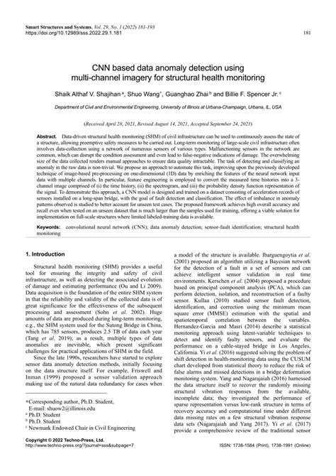 PDF CNN Based Data Anomaly Detection Using Multi Channel Imagery For Structural Health Monitoring