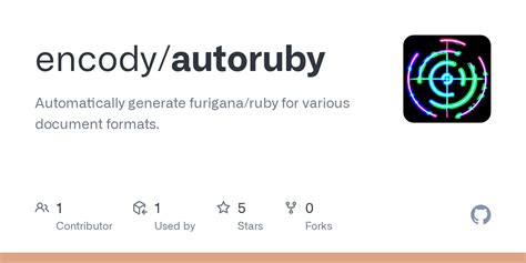 github encody autoruby automatically generate furigana ruby for various document formats