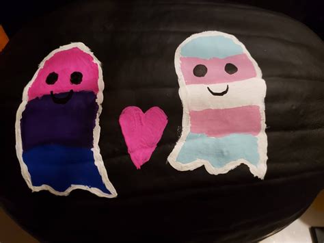 My Halloween Pumpkin This Year Says Trans Rights Traaaaaaannnnnnnnnns