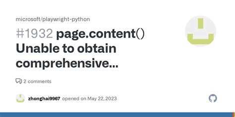 Ntent Unable To Obtain Comprehensive Webpage Content · Issue 1932 · Microsoft