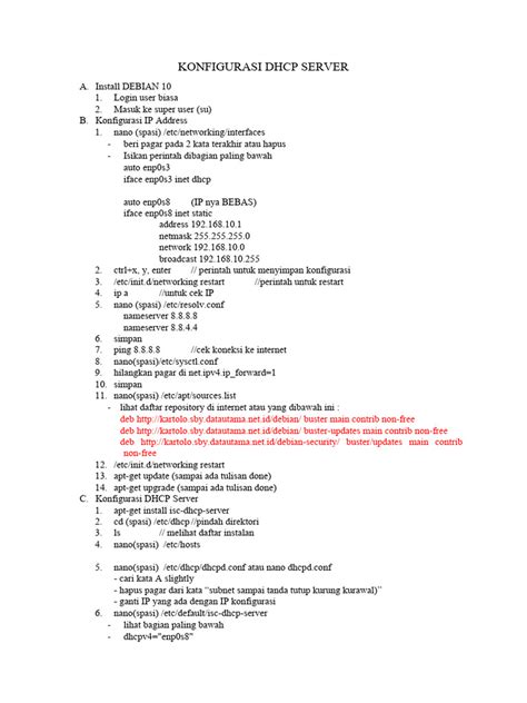Langkah Langkah Konfigurasi Dhcp Server Pdf