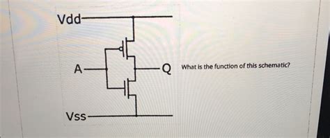 Solved Vdd A What Is The Function Of This Schematic Vss Chegg Com